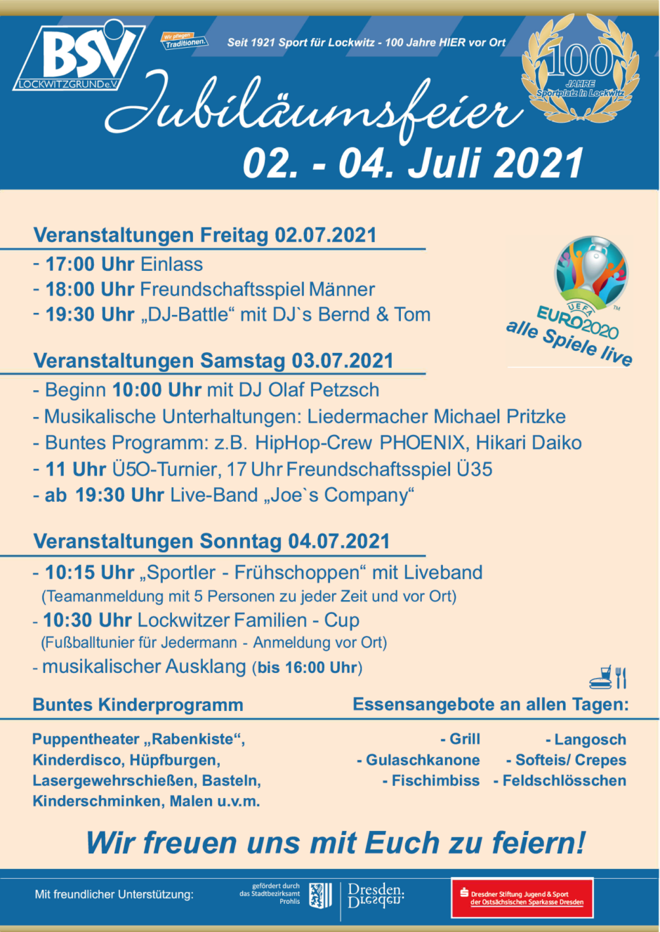 100 Jahre Sportplatz in Lockwitz ### EINTRITT FREI – BSV Lockwitzgrund